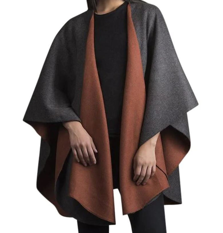 Double Face Alpaca Ruana – Cape County Alpacas